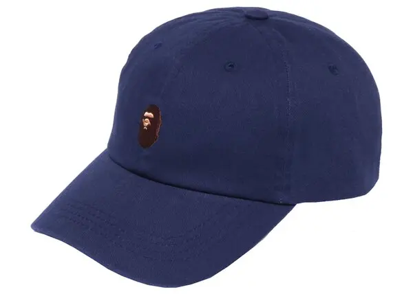 A BATHING APE Ape Head Panel Cap - Navy Blue