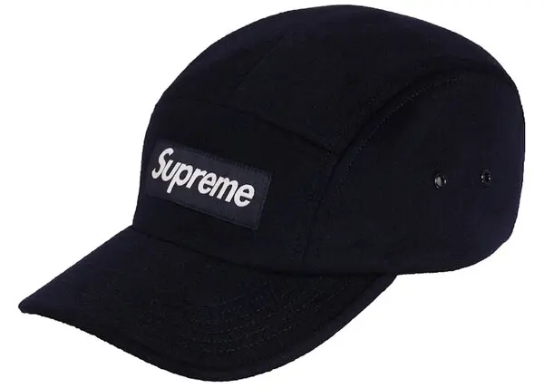 Supreme Wool Camp Cap - Navy Blue