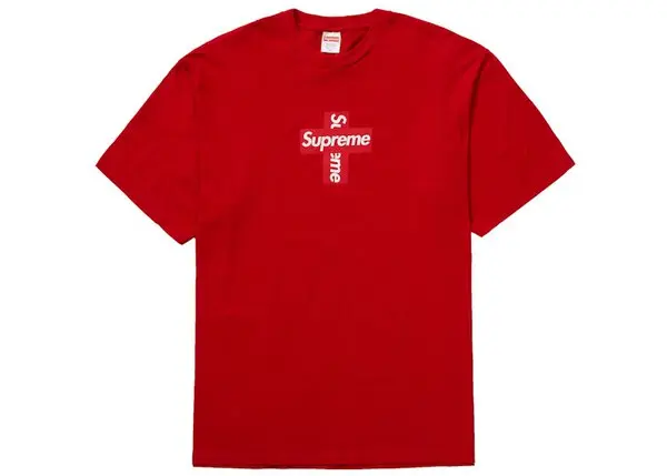 Supreme Cross Box Logo Tee Shirt - Red