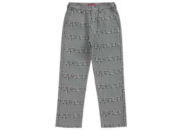 Supreme Houndstooth Work Pant - Black Houndstooth