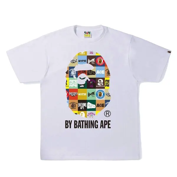 A BATHING APE Classic Logo Ape Head Tee Shirt - White
