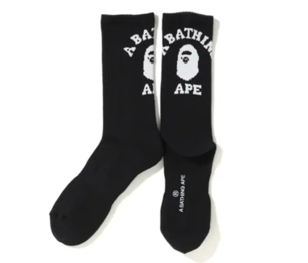 A BATHING APE College Socks - Black