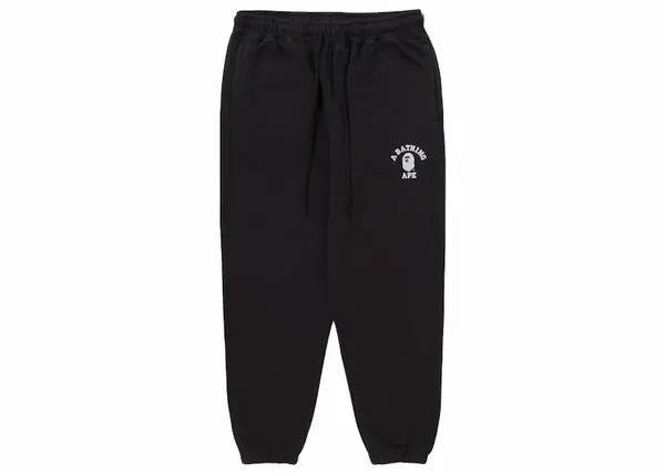 A BATHING APE College One Point Overdye Pants - Black