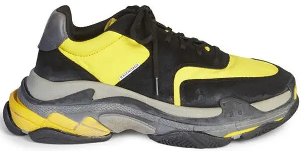 Balenciaga Triple S Sneakers - Black/yellow