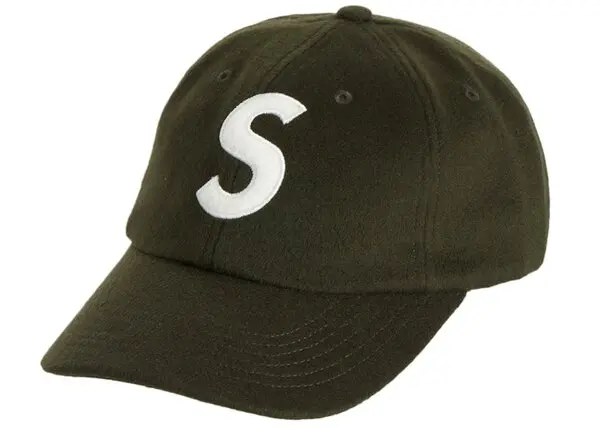 Supreme Wool S Logo 6 Panel Cap - Olive