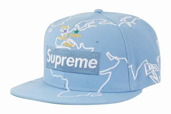 Supreme Worldwide Box Logo Cap - Light Blue