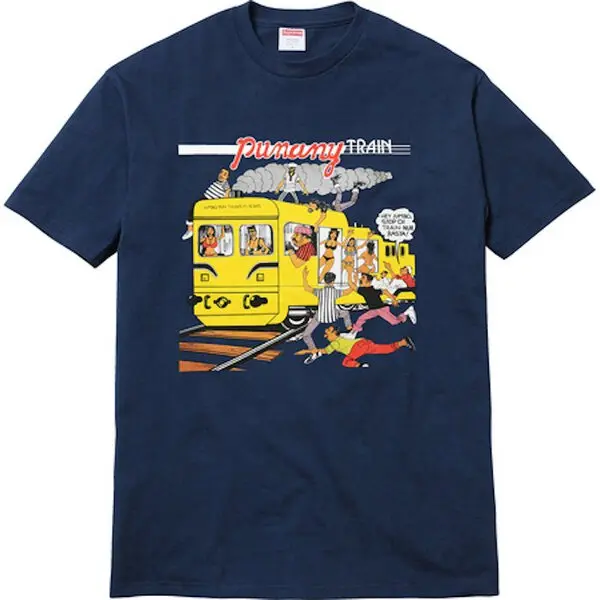 Supreme Wilfred Limonius Punany Train Tee Shirt - Navy Blue