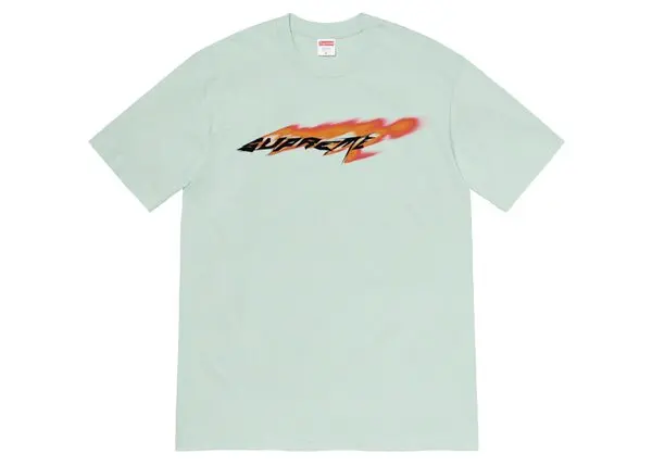 Supreme Wind Tee Shirt - Pale Aqua/orange