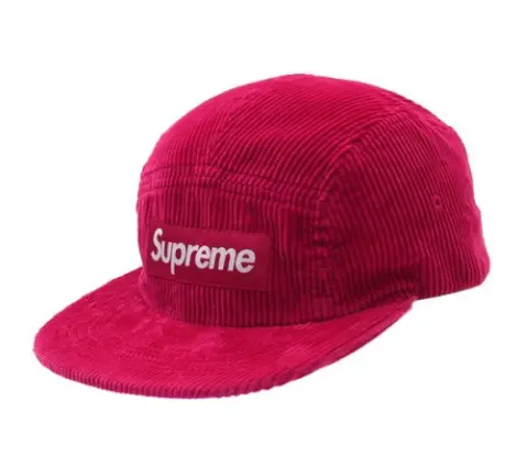 Supreme Corduroy Camp Cap - Dark Magenta