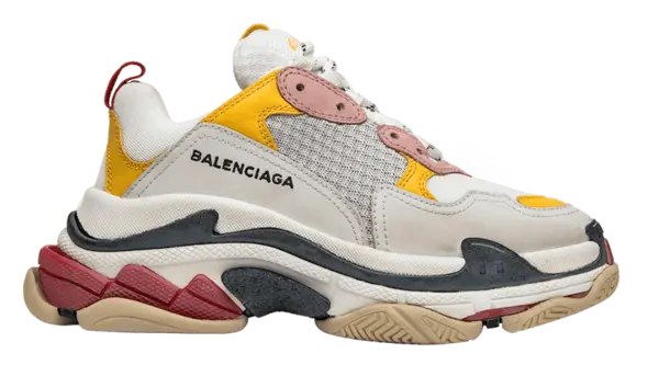 Balenciaga Triple S Sneakers - Cream/yellow/red