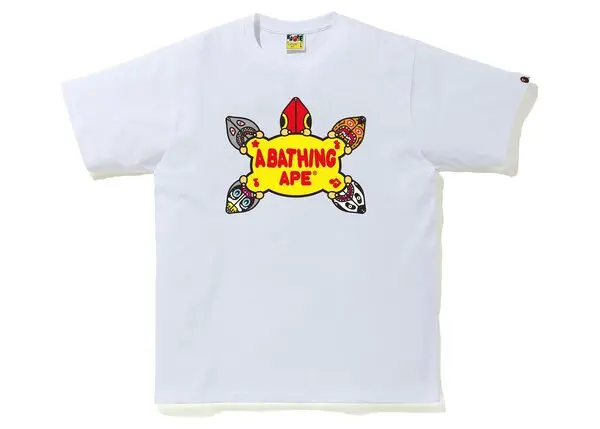 A BATHING APE Classic Milo Shark #1 Tee Shirt - White
