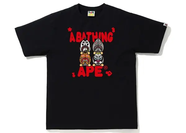 A BATHING APE Classic Milo Shark #2 Tee Shirt - Black