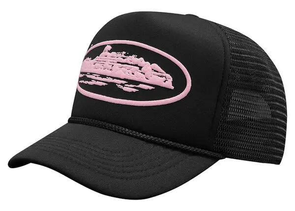 CORTEIZ Alcatraz Premium Trucker Hat - Black/pink