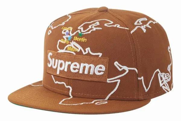 Supreme Worldwide Box Logo Cap - Brown