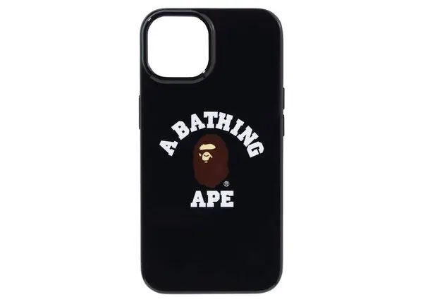 A BATHING APE College Iphone 14 Case - Black