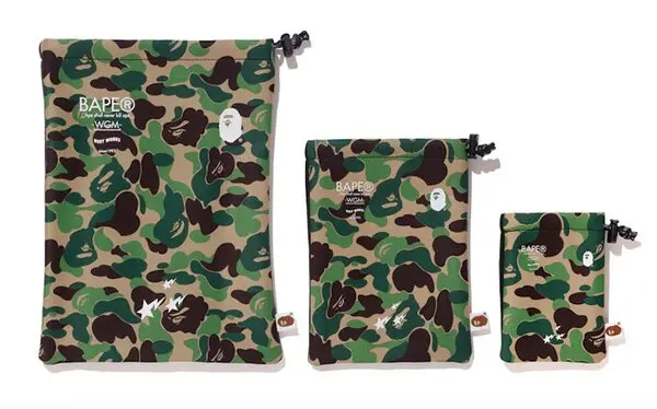 A BATHING APE Gadgets Pouch Set - Green