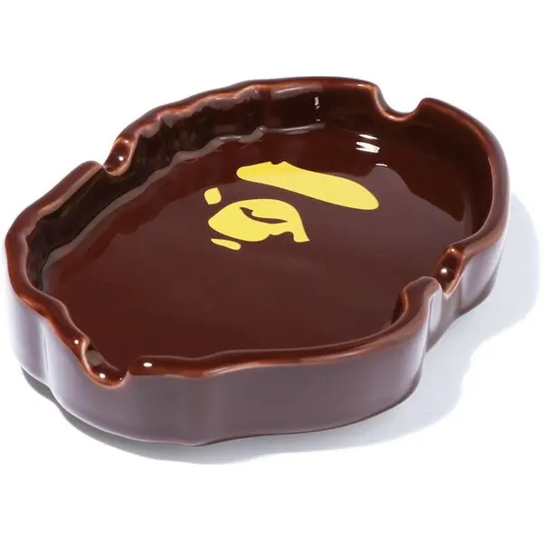 A BATHING APE Ape Head Ashtray - Brown