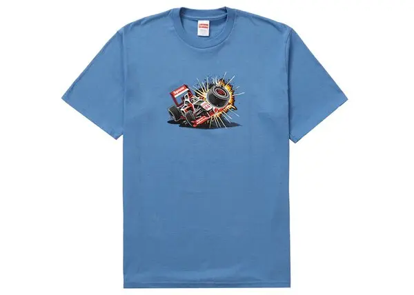 Supreme Crash Tee Shirt - Dusty Light Royal