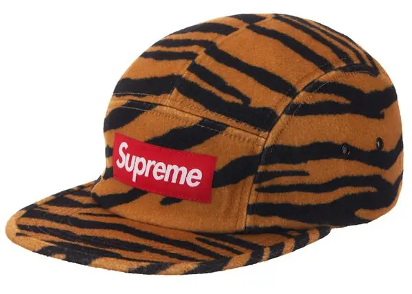 Supreme Fw19 Wool Camp Cap - Tiger Stripe