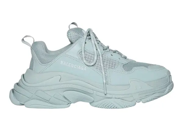 Balenciaga Triple S Lace Up Sneakers - Pale Blue