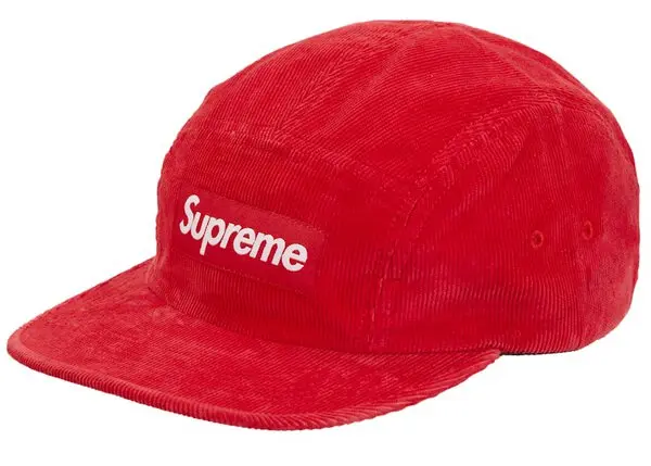 Supreme Corduroy Camp Cap - Red