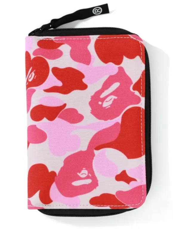 A BATHING APE Abc Passport Case - Pink