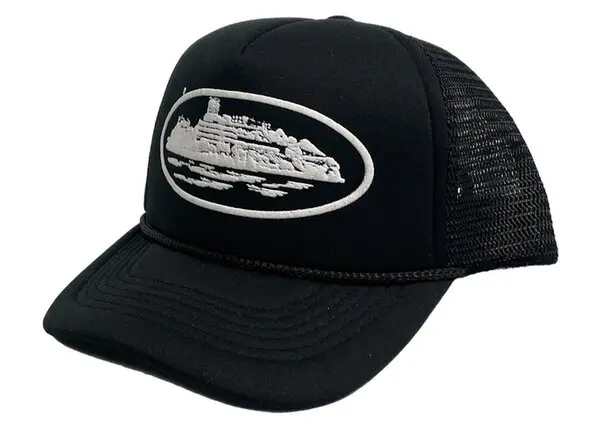 CORTEIZ Alcatraz Print Trucker Hat - Black