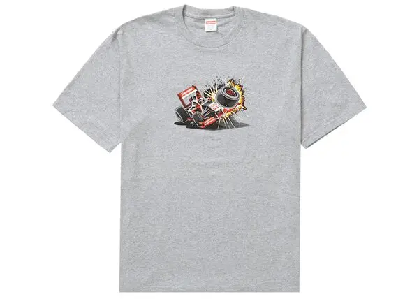 Supreme Crash Tee Shirt - Heather Grey