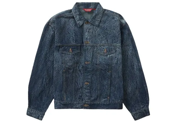 Supreme Crackle Denim Trucker Jacket