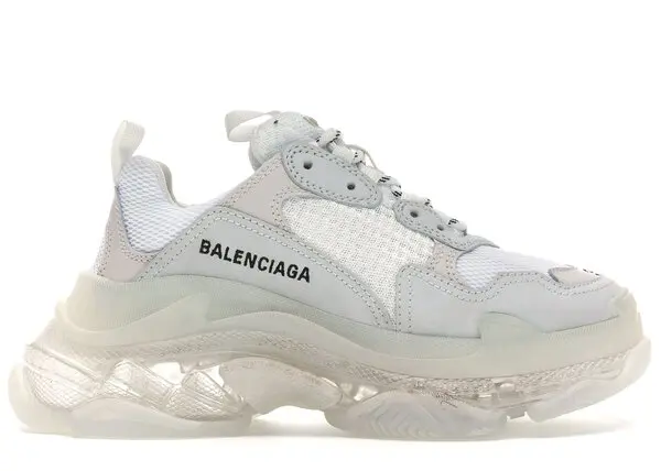 Balenciaga Triple S Sneaker With Clear Sole - White