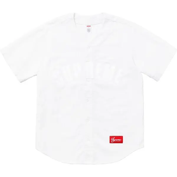 Supreme Corduroy Baseball Jersey - White