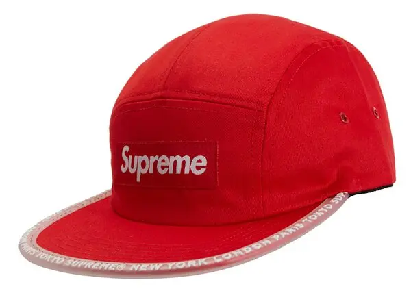 Supreme Worldwide Visor Tape Camp Cap - Red