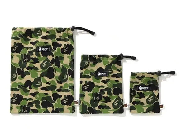 A BATHING APE Abc Pouch Set - Green