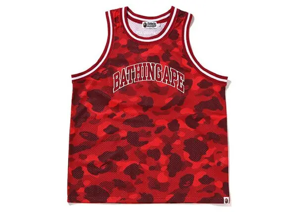 A BATHING APE Camouflage Basketball Tank Top