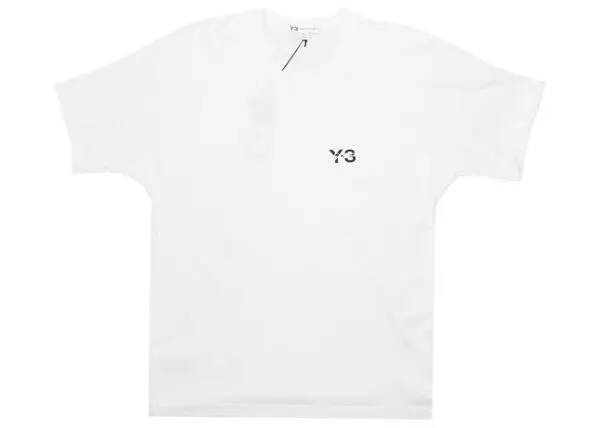 Adidas Y3 Signature Short Sleeve Tee Shirt - White