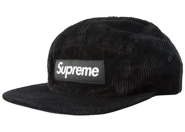 Supreme Corduroy Camp Cap - Black