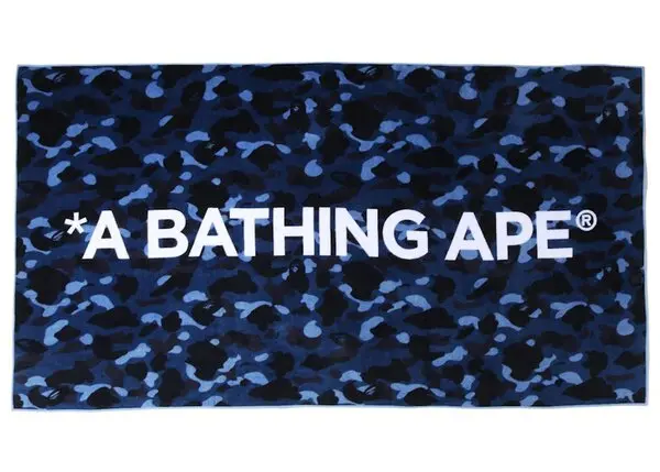 BAPE Camo Beach Towel - Navy Blue