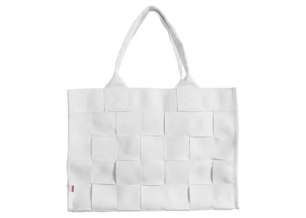 Supreme Woven Large Tote Bag - White