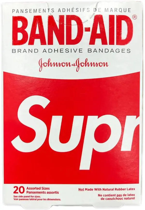Supreme X Band Aid Adhesive Bandages - Red