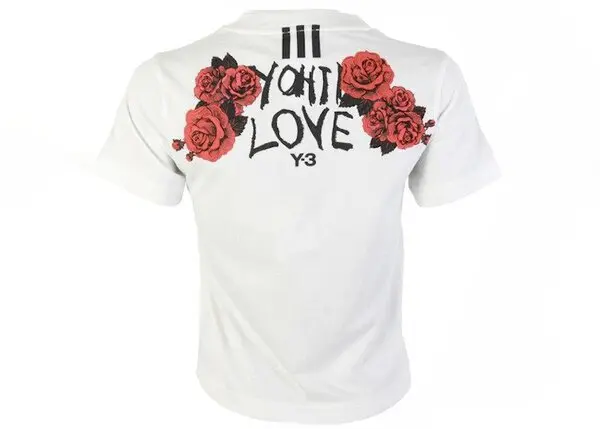 Adidas Y-3 Yohji Love Tubular Short Sleeve Tee Shirt - White