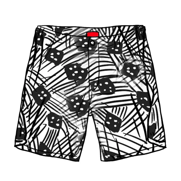 Supreme Printed Work Short - Black Flags