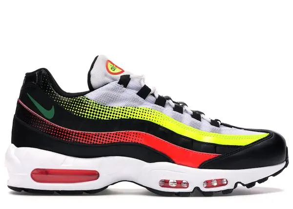 Nike Air Max 95 Sneakers - Black/aloe Verde/bright Crimson