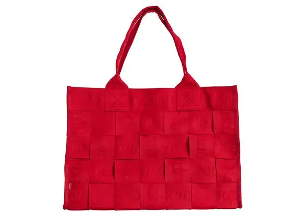 Supreme Woven Large Tote Bag - Red