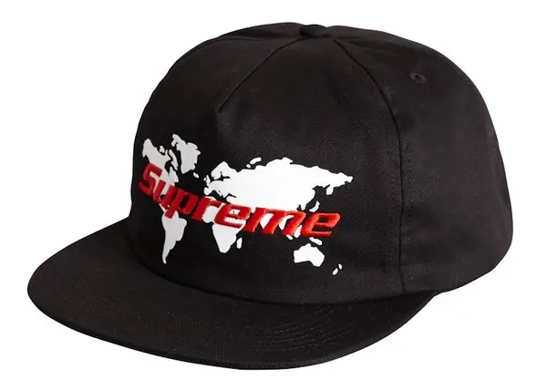 Supreme World 5-panel Cap - Black