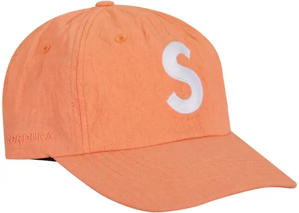 Supreme Cordura Ripstop S Logo 6-panel Cap - Coral