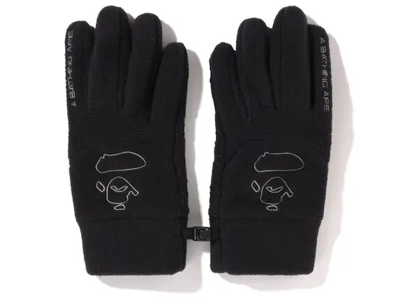 A BATHING APE Ape Face Gloves - Black