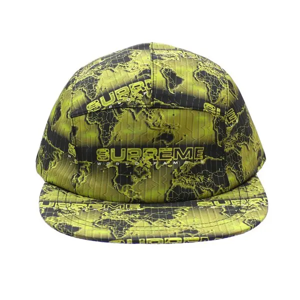 Supreme World Famous Taped Seam Camp Cap - Acid Green
