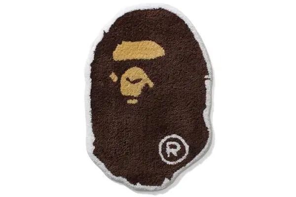 A BATHING APE Ape Head Rug - Brown