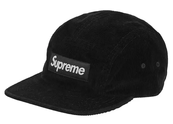 Supreme Corduroy Camp Cap - Black
