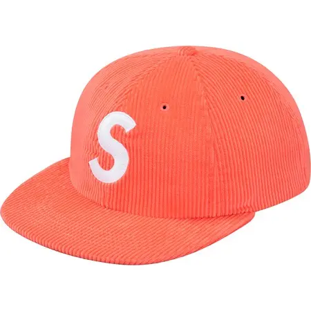Supreme Corduroy S Logo 6-panel Cap - Peach